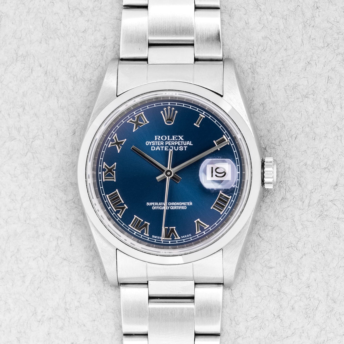 Rolex Datejust réf. 16200 de 2002 – Cadran Bleu + Full Set – Amplitude