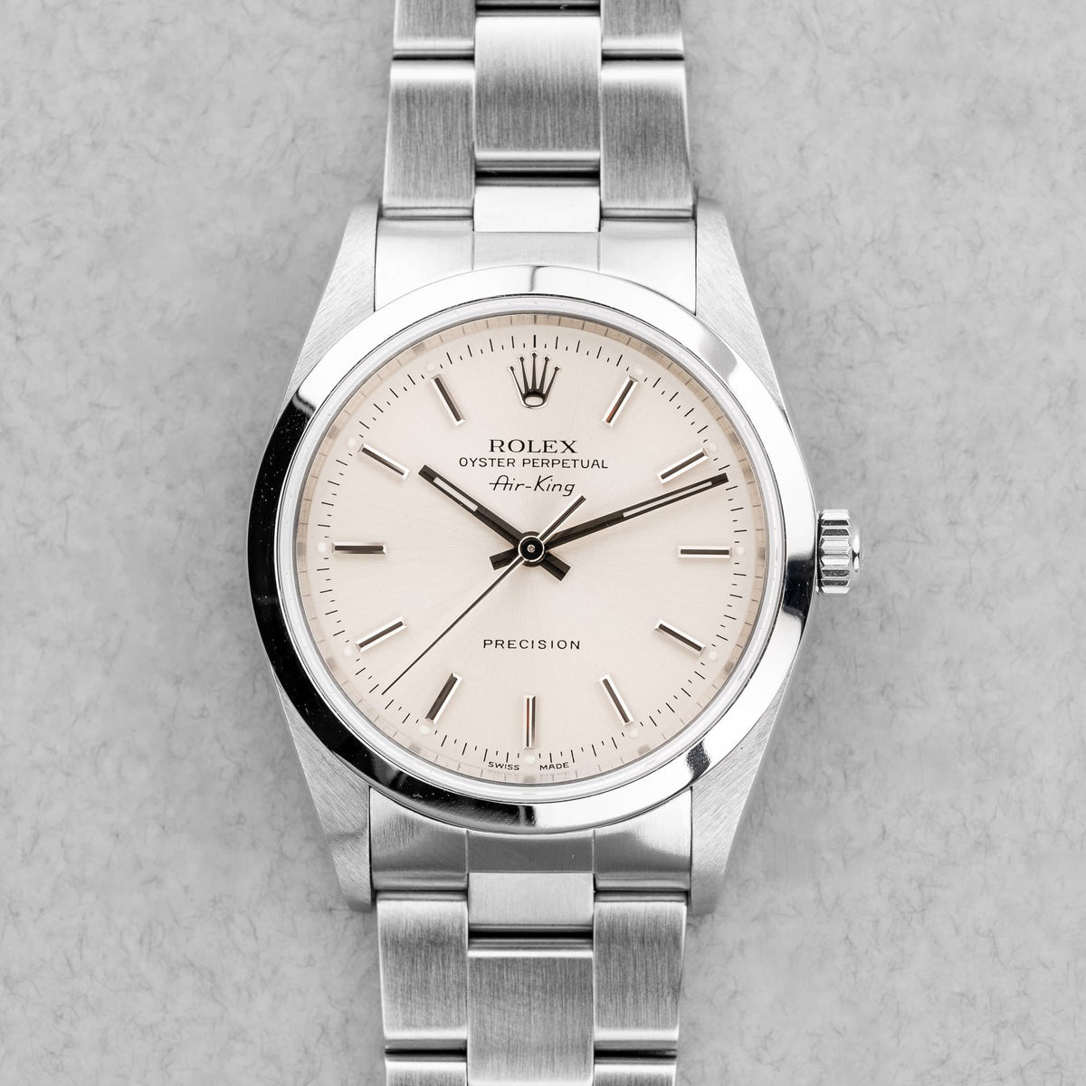 Rolex Air-King réf. 14000 de 1999 en parfait état – Cadran « Argent/Si ...