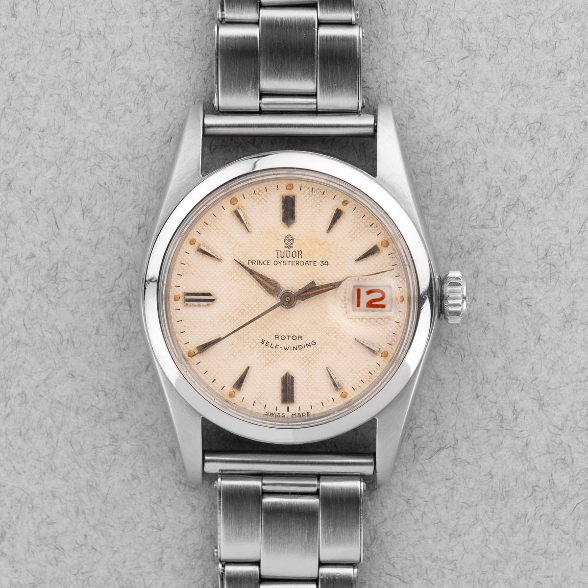 Tudor Prince Oysterdate réf. 7914 de 1957 – Cadran nid d'abeille et da ...