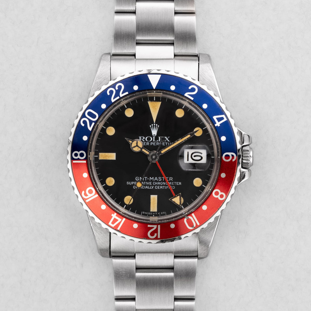 Rolex GMT-Master réf. 16750 « Pepsi » de 1983 – Cadran « Mark 1 » + Pa ...